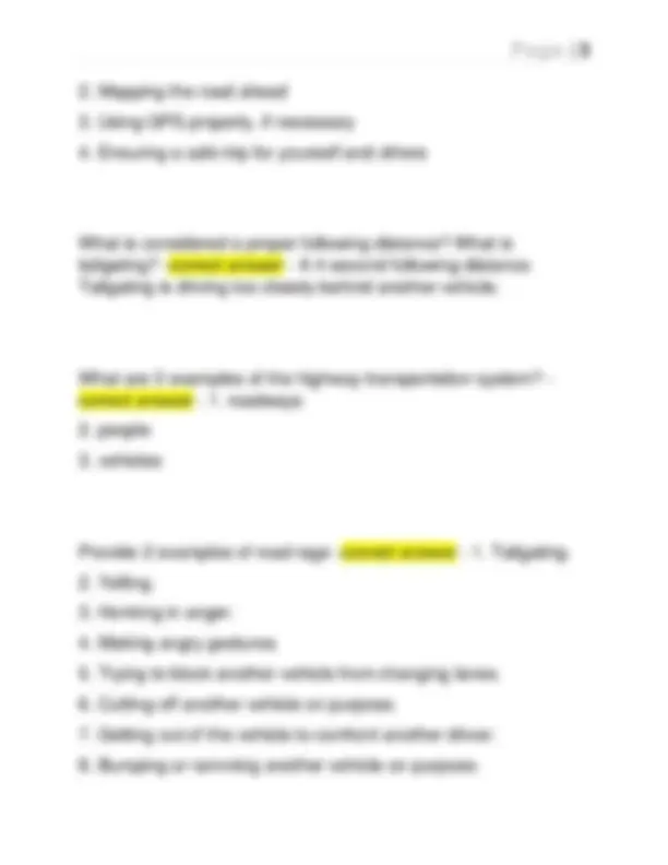 FLVS DRIVER'S ED DBA TEST 2025 QUESTIONS AND ANSWERS. | Exams Transport ...