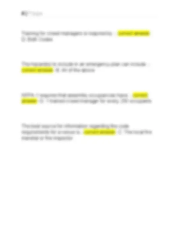 CROWD MANAGEMENT CERTIFICATION FINAL EXAM 2025 UPDATED ACTUAL EXAM WITH ...