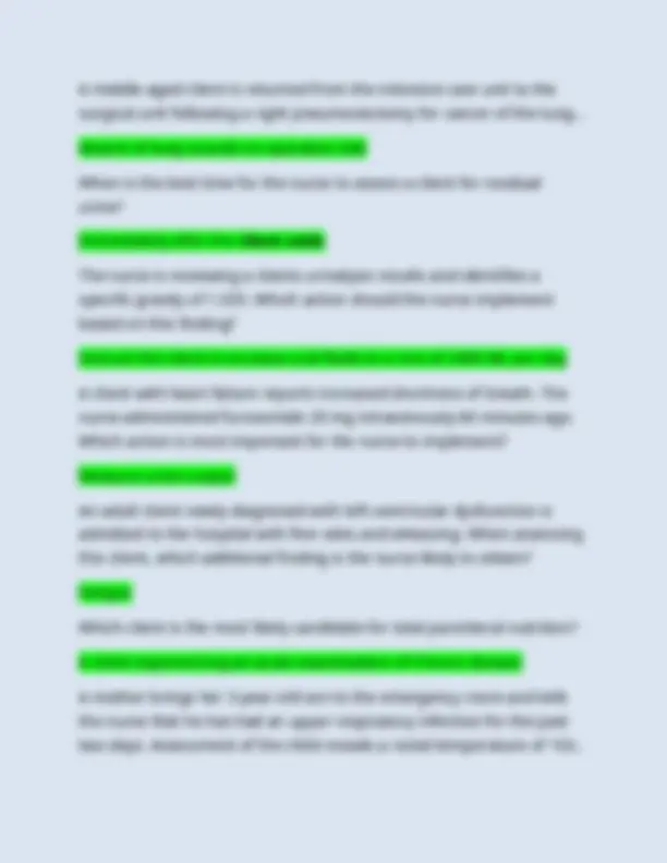 EXIT HESI BSN 366: EXAM, 2025/2026 WITH CORRECT/ACCURATE ANSWERS ...