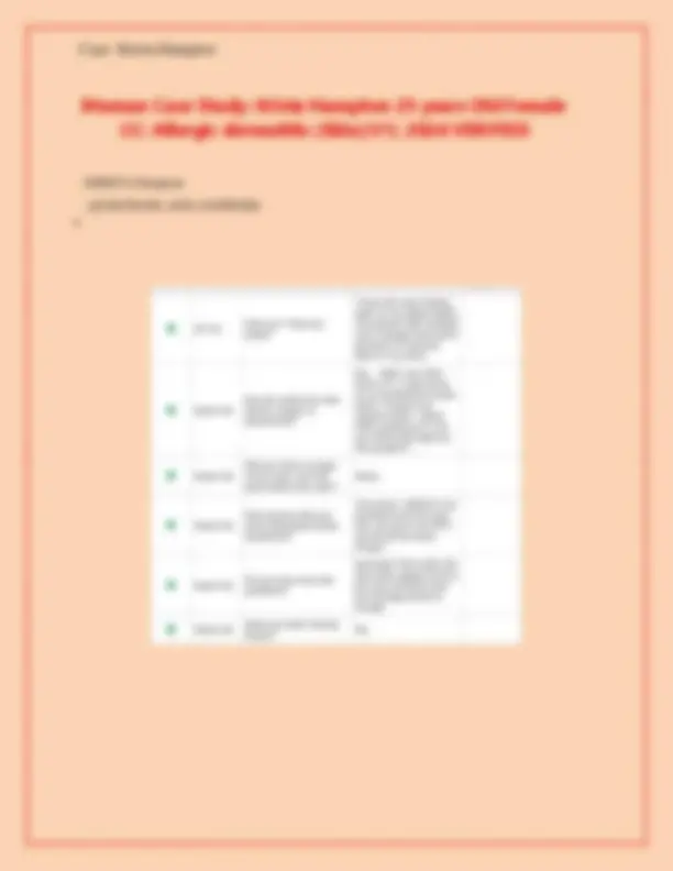 iHuman Case Study: Krista Hampton 25 years Old Female CC: Allergic dermatitis (Skin)(V1) 2 ...