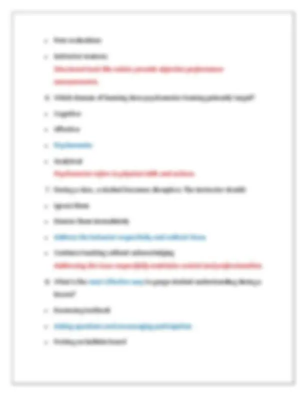 TCFP FIRE INSTRUCTOR I PRACTICE EXAM 1 QUESTIONS AND CORRECT ANSWERS ...