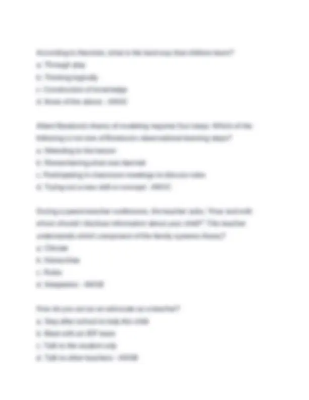 PECT PreK-4 Module 1 Test Latest Edition 2025-2026. Questions & Correct ...