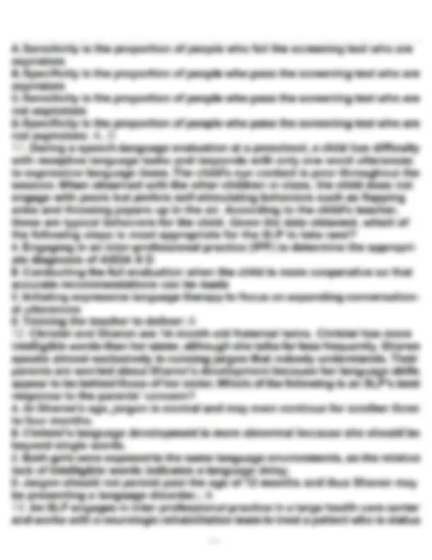 SLP Praxis Practice Test – Form 3 Speech-Language Pathology Exam ...