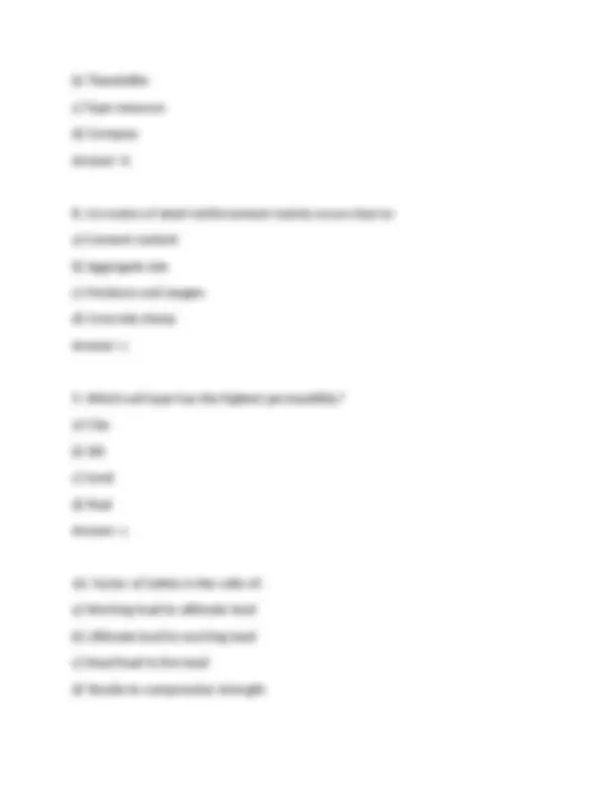 End of Semester Civil Engineering Exam Revision: 50 Multiple Choice ...