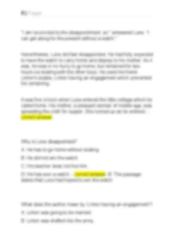 ACCUPLACER READING COMPREHENSION PRACTICE2025 UPDATED ACTUAL EXAM WITH ...