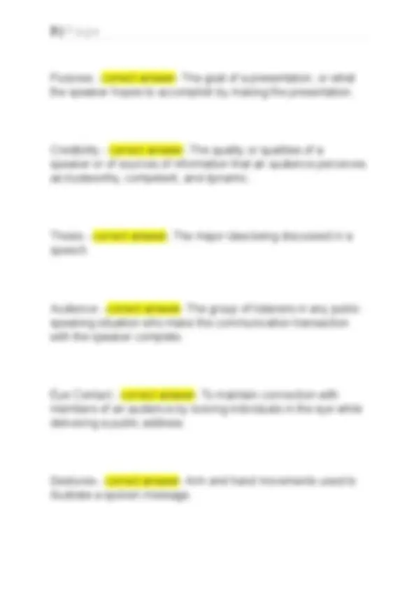 PUBLIC SPEAKING: FINAL EXAM TERMS 2025 UPDATED ACTUAL EXAM WITH CORRECT ...