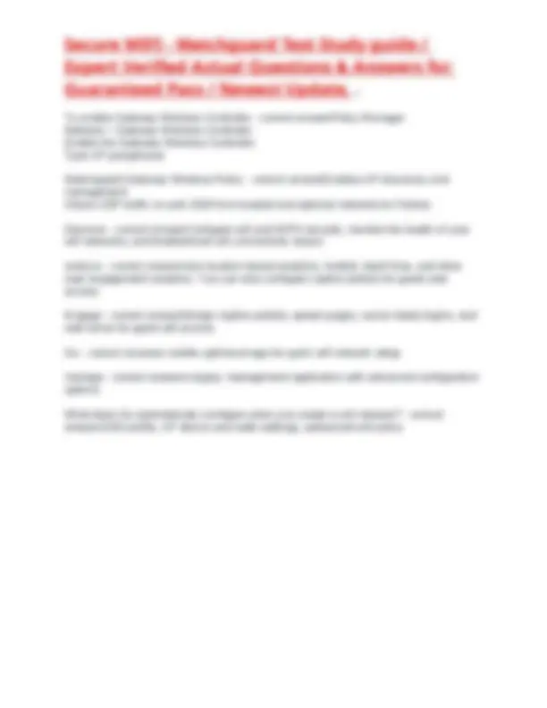 Secure WIFI - Watchguard Test Study guide / Expert Verified Actual ...