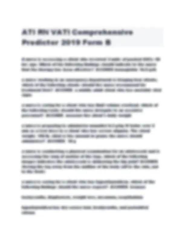 Comprehensive Nursing Practice Questions for Exam Preparation | Exams ...