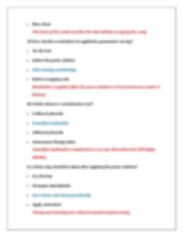 MILADY COSMETOLOGY CHEMICAL TEXTURE SERVICES PRACTICE EXAM QUESTIONS ...
