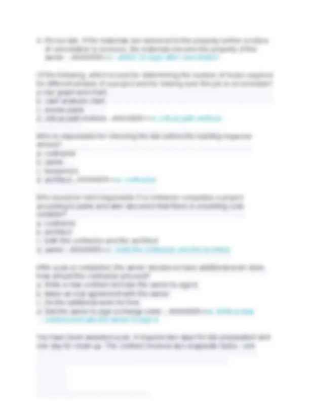Contractors Law Exam CA: Q&A Study Guide | Exams Nursing | Docsity