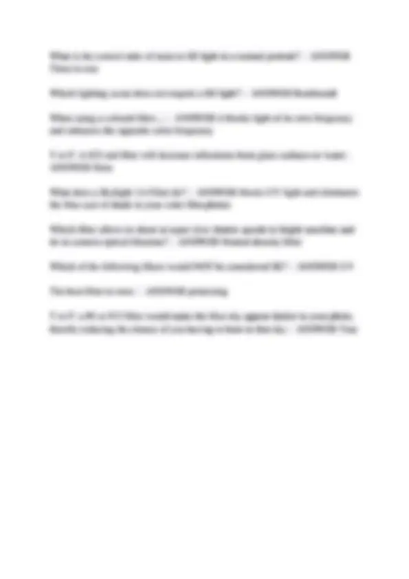 ARTS 301 – FILM PHOTOGRAPHY FINAL EXAM QUESTIONS AND ANSWERS | Exams ...