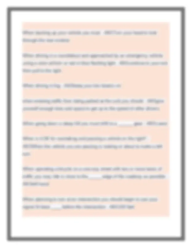 CLASS E DRIVER'S KNOWLEDGE EXAM QUESTIONS AND ANSWERS | Exams Traffic ...