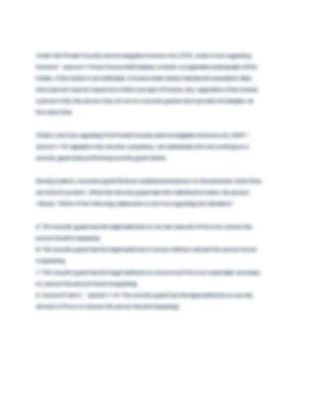 Security Guard Practice Exam Questions and Verified Correct Answers ...