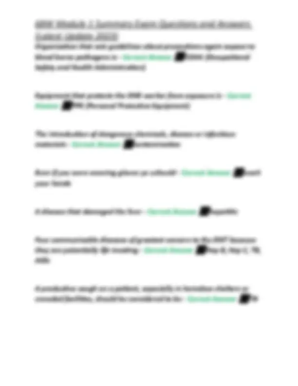 68W Module 1 Summary Exam Questions and Answers (Latest Update 2023 ...