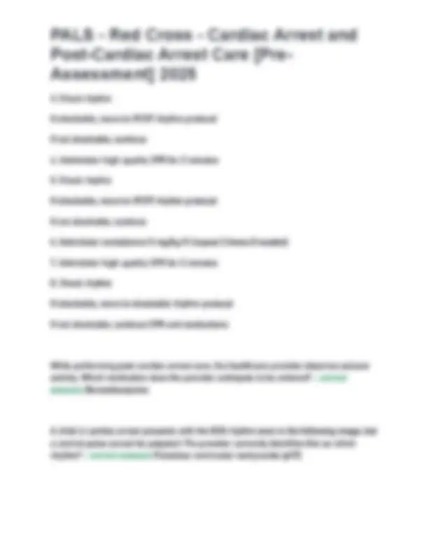 PALS - Red Cross - Cardiac Arrest and Post-Cardiac Arrest Care [Pre ...