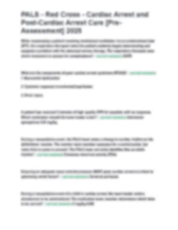 PALS - Red Cross - Cardiac Arrest and Post-Cardiac Arrest Care [Pre ...