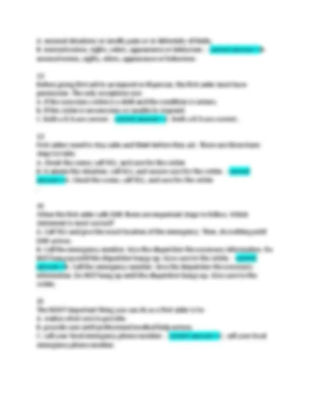 First Aid Practice Test: American Red Cross 2025-2026 | Exams Safety ...