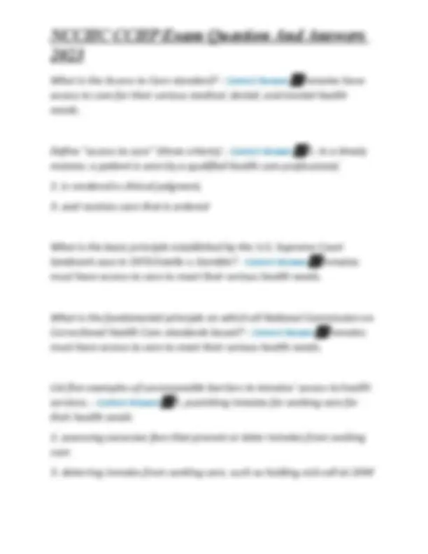 NCCHC CCHP Exam Q&A: Correctional Health Standards | Exams Advanced ...