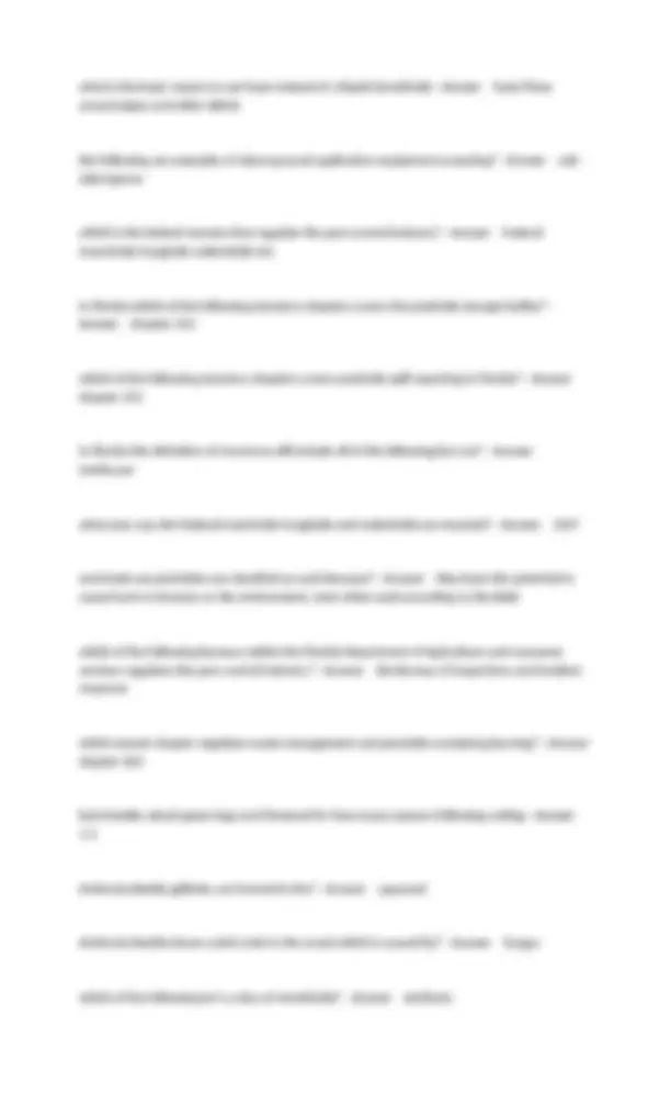 FLORIDA TERMITE FINAL EXAM QUESTIONS 2025\2026 AND ACCURATE ANSWERS ...