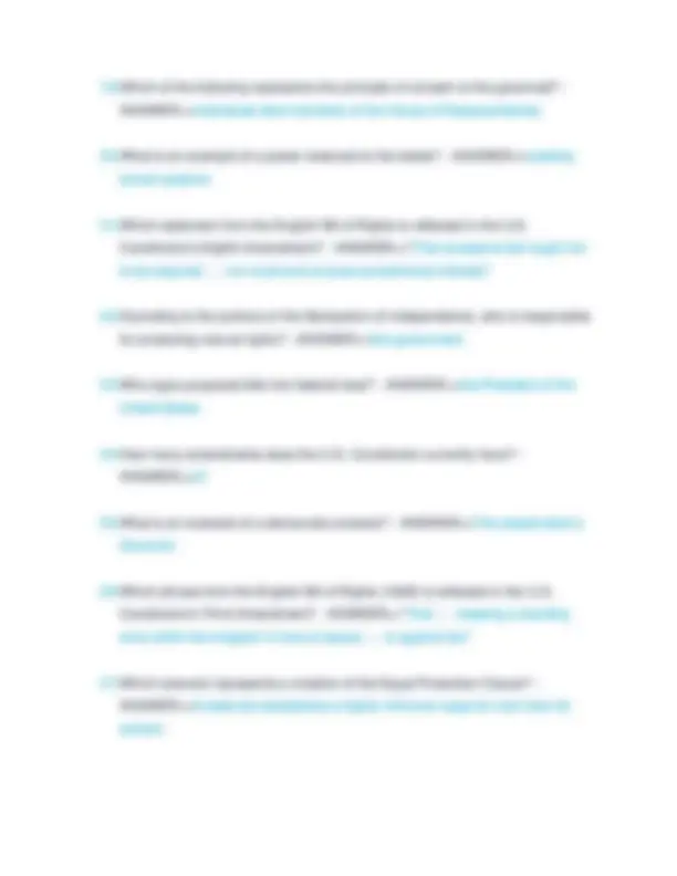 Florida Civic Literacy Exam (FCLE) Study Guide Questions Answered ...