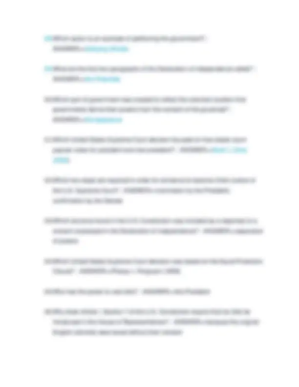 Florida Civic Literacy Exam (FCLE) Study Guide Questions Answered ...