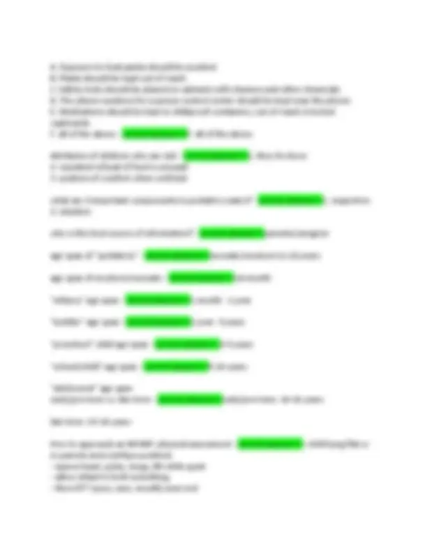 Pediatric Growth and Development Exam Questions and Answers | Exams ...