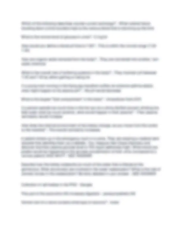 Human Anatomy and Physiology II Final Exam Q&A | Exams Nursing | Docsity