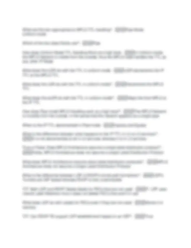 MPLS - Fundamentals Walkthrough QUESTIONS AND ANSWERS 100%ACCURATE. | Exams Wireless Networking ...