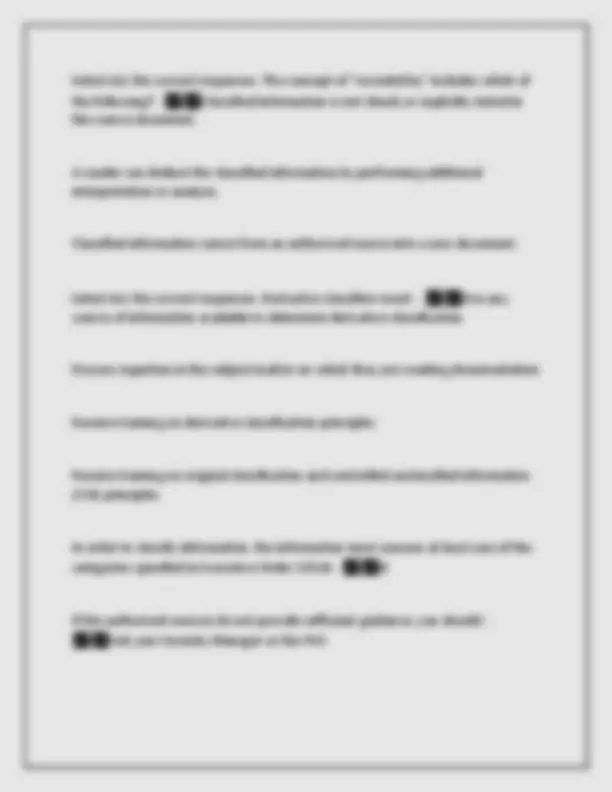 Derivative Classification Exam Questions and Answers 2025 (Verified ...