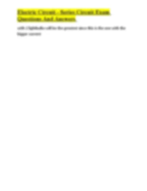 Electric Circuits: Series and Parallel Circuit Exam Questions | Exams ...