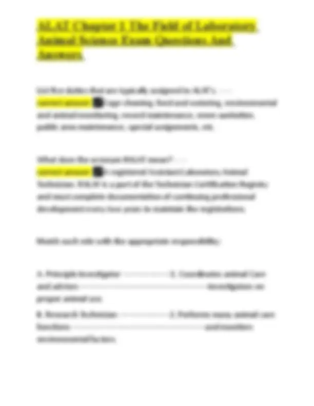 ALAT Chapter 1 The Field of Laboratory Animal Science Exam Questions ...
