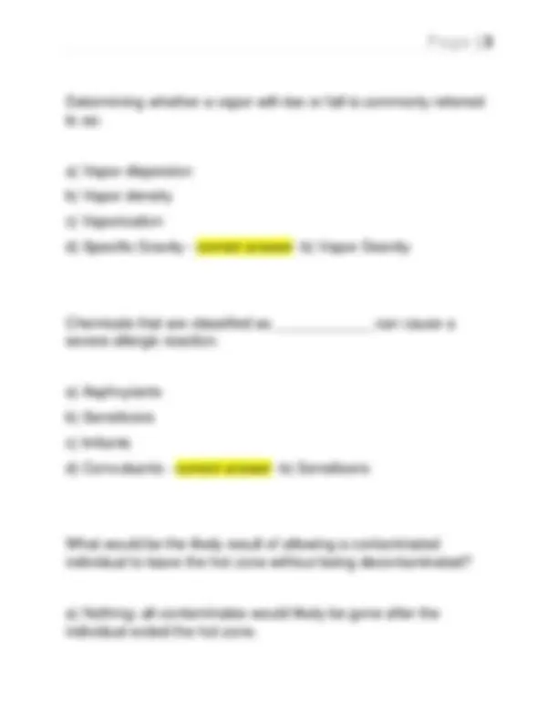 Firefighter Hazmat Operations Practice Exam 2025 | Exams Safety and ...