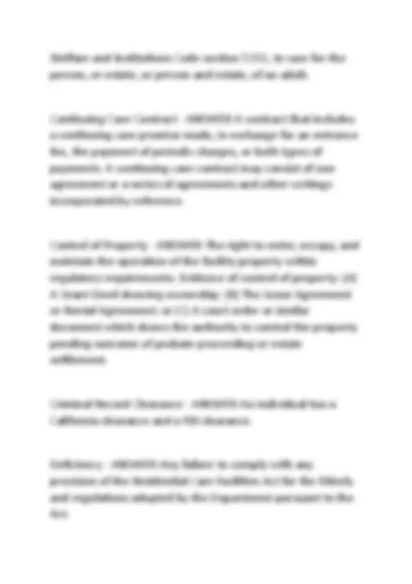 RCFE CALIFORNIA STATE EXAM NEWEST 2024-2025 ACTUAL EXAM COMPLETE ...