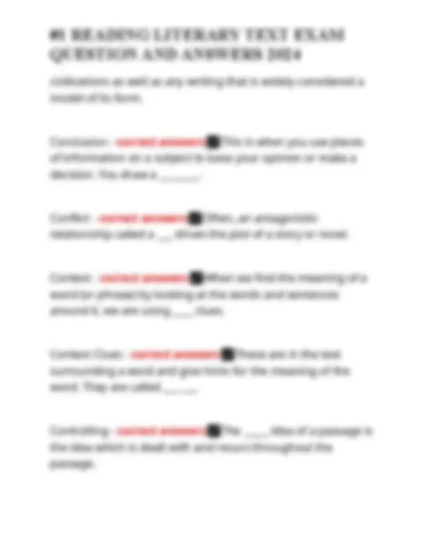 Literary Text Analysis: Key Terms and Concepts | Exams Nursing | Docsity