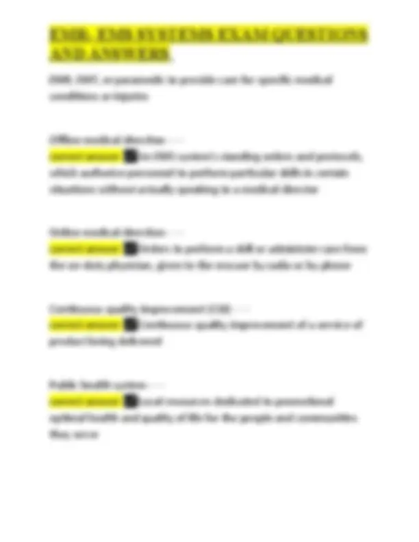 EMS Exam Q&A: Key Concepts in Emergency Medical Services | Exams ...