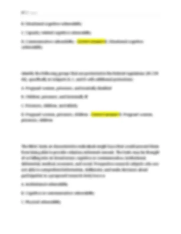 CITI Training, Modules 1-24 (Biomedical Research) | Comprehensive Exam ...