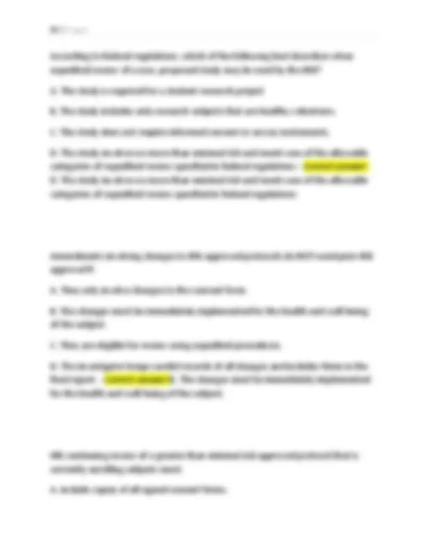 CITI Training, Modules 1-24 (Biomedical Research) | Comprehensive Exam ...