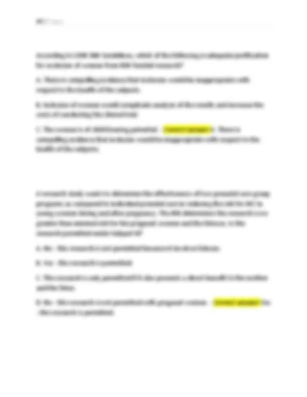 CITI Training, Modules 1-24 (Biomedical Research) | Comprehensive Exam ...