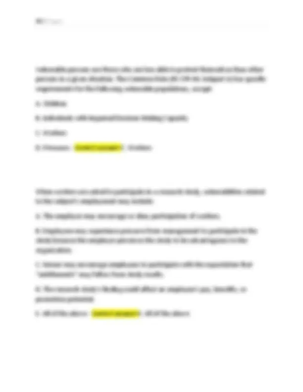 CITI Training, Modules 1-24 (Biomedical Research) | Comprehensive Exam ...