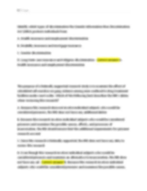 CITI Training, Modules 1-24 (Biomedical Research) | Comprehensive Exam ...