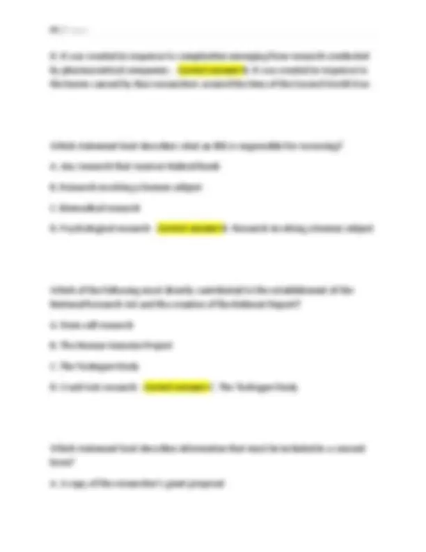 CITI Training, Modules 1-24 (Biomedical Research) | Comprehensive Exam ...