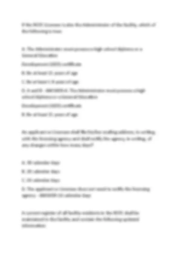 RCFE EXAM 2 NEWEST 2024-2025 ACTUAL EXAM COMPLETE QUESTIONS AND CORRECT ...