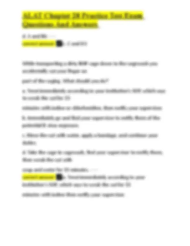 ALAT Chapter 28 Practice Test Exam Questions And Answers | Exams ...