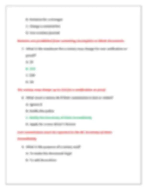 NORTH CAROLINA NOTARY PUBLIC PRACTICE EXAM QUESTIONS AND CORRECT ...