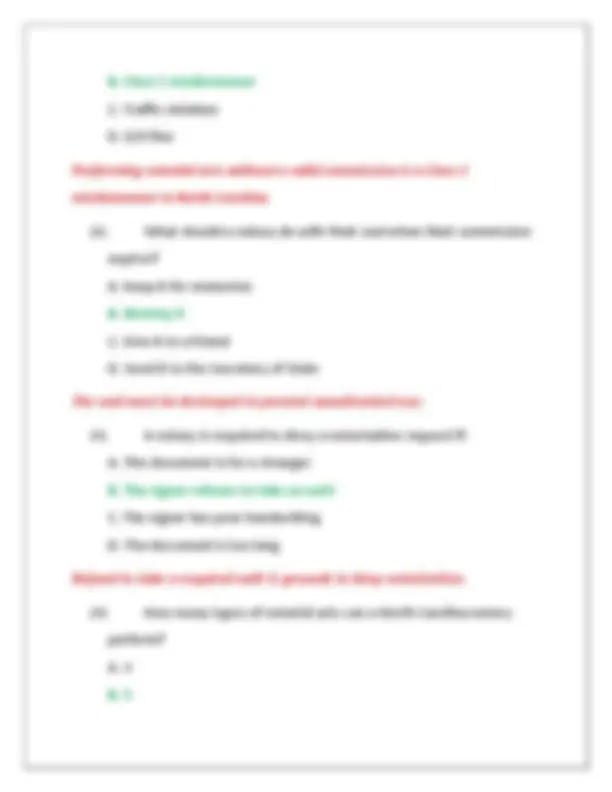 NORTH CAROLINA NOTARY PUBLIC PRACTICE EXAM QUESTIONS AND CORRECT ...
