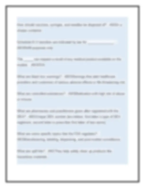 PTCB Exam Review: Federal Requirements (12.5%) Questions & Answers ...