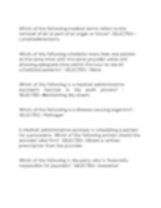 CMAA Practice Test Questions 2025/2026: Medical Administrative ...