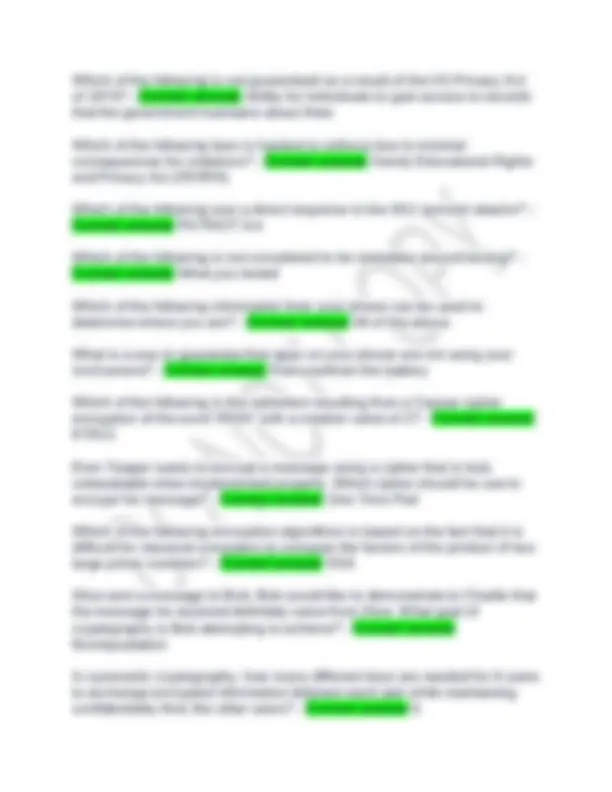 Privacy and Security(CYBERSECURITY) Questions and Answers 2025 | Exams Cybercrime, Cybersecurity ...