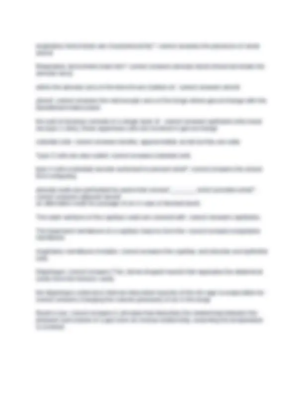 MoMetrix- teas test prep, respiratory system | Exams Nursing | Docsity