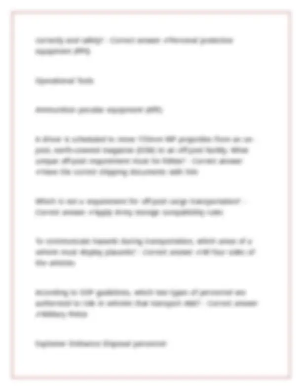 Explosives Safety Exam: AMMO-63 Practice Questions and Solutions ...